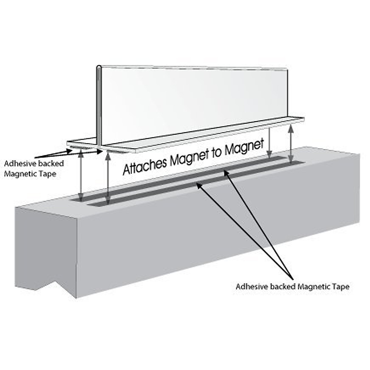 Cubicle X-Ray Vision 8" X 2" Double-Sided Office Cubicle Nameplate Sign Frame (12 Pack)