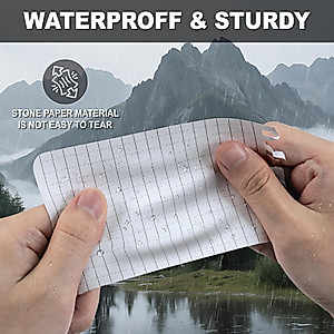 GLORYFIRE Waterproof Notebook All Weather Shower Pocket Tactical Notepad with Cover Steno Pad Memo Book (black 5pcs)