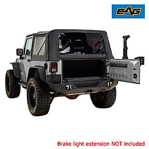 EAG Rear Bumper with Tire Carrier Linkage 2" Hitch Receiver Offroad Fit for 2007-2018 Wrangler JK