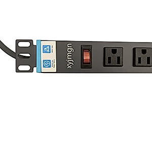 XYJMGN 8 Outlet Plugs Aluminum Heavy Duty Grey Metal Power Strip, Wall Mountable 15A 125V 1875W Power Outlet with Switch for Workshop Computer