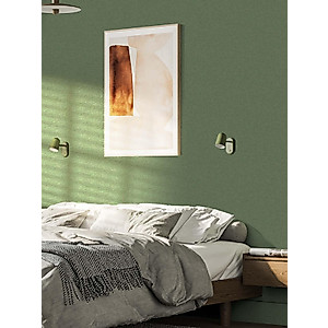 Abyssaly Green Wallpaper Peel and Stick 118"X17.7" Green Contact Paper for Cabinets and Drawers Removable Self Adhesive Thicken Wallpaper Covering for Bedroom with Scraper, Paper Cutter