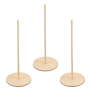 INOOMP 3pcs Display Stand Wood Wood Donut Stand Bar Wooden Donut Bagels Display Stand Holder Reusable Rustic Doughnut Board Holder for Baby Showersfor Wedding Birthday Treat Parties