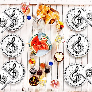 Musical Notes Party Supplies and Decorations,Include Musical Social Media Plates,Napkins,Music Notes Tablecloth,for Kids Music Theme Birthday Party Bridal Wedding Baby Shower Decor(16 Guests )