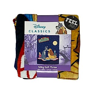 C.P.R. Disney Lady and The Tramp Blanket Date Night 46*60inch Warm Silky Soft Throw