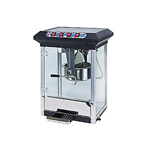 Winco POP-8B Popcorn Machine, 8 Ounce, Black