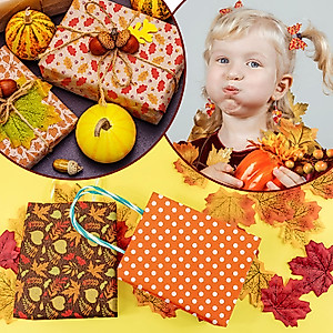 15 Pieces Thanksgiving Fall Faux Leather Sheets Glitter Autumn Leather Sheets Plant Leather Fabric Sheets Fall Leaves Faux Leather Fabrics for DIY Crafts Earrings Bag Decors(Classic Style)