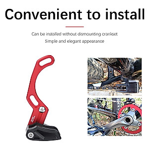 EVTSCAN Bike Chain Guide, Single Disc Bike Chain Guide Stabilizer BB Mid Lock Ultralight Bicycle Cycling Accessory(red)