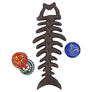 Design Toscano Fish Bones Skeleton Cast Iron Bottle Opener