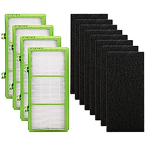 Colorfullife 4 True HEPA + 8 Pre Filter Compatible With Holmes AER1 Allergen Remover Filter, Replacement Parts # HAPF300AH-U4R , HAP242-NUC
