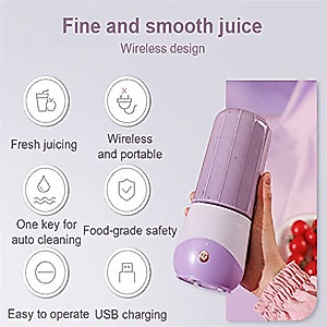 TANACC Portable Juice Blender Juicer Cup Portable Electric Juicer Mini Handheld Mixer Multifunction Juicer Blender Cup, Fresh Fruit Veget