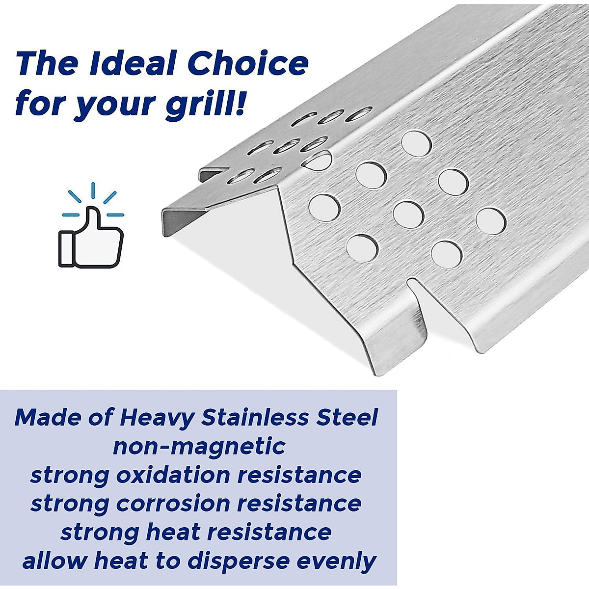 Uniflasy Grill Parts Heat Plates Shield Tent for Nexgrill 720-0830H 720-0898 720-0896B 720-0896C 720-0896E Replacement Parts for 720-0888N 720-0882S 720-0888 720-0882A 720-0896 720-0888A Gas Grills