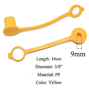 Pro Bamboo Kitchen 2 Sets Propane Joint Thread Protector 3/8" Dust Cap and Plug of Quick Valve Gas Quick Disconnect and Connect Dust Plug