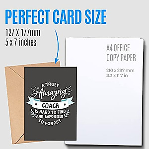 Thank You Card for Coach | Awesome appreciation card for men or women for any occasion: Birthday, Retirement, End of Season.