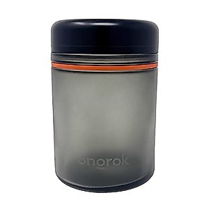 ONGROK Glass Storage Jar, 1L, Single Pack, Color-Coded Airtight Glass Containers, UV Herb/Spice Jar to with Child Resistant Lid, Perfect Size Jar to Store in a Drawer or Cupboard