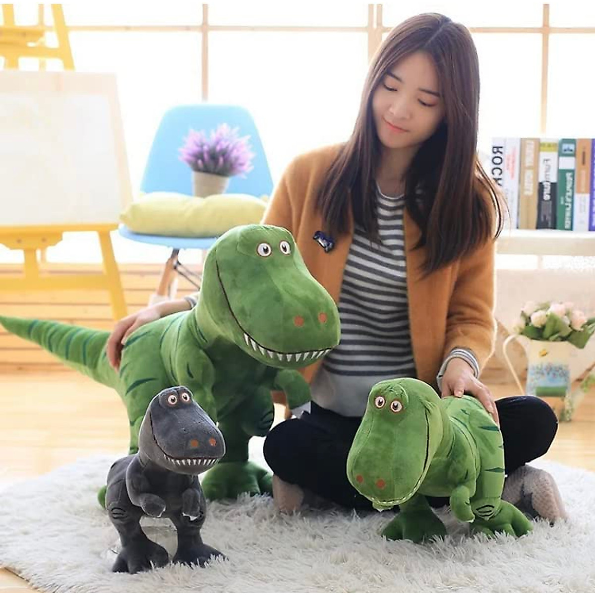 Plush Dinosaur Toy for Kids Stuffed Animal Tyrannosaurus 40cm - 55cm (40cm - 15.75inch)