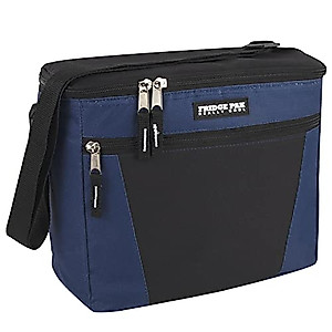 Fridge Pak Insulated Adult Lunch Box & 12 Can Large Capacity Can Cooler Bag (Blue/Black)