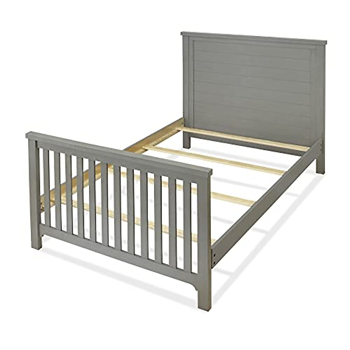 Sorelle 215 Full Size Solid Wood Bed Rail & Crib Conversion Kit | Universal & Timeless Style | Weathered Gray | 59"x31", Converts Crib to Full Size Bed