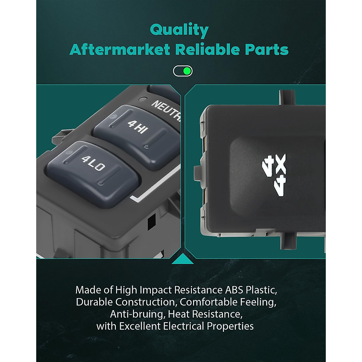 15067877, 19168769 4WD Selector Switch, 4x4 Wheel Drive 3 Button Transfer Case Switch fitS for Chevrolet Silverado 1500/2500 /3500 2001-2002/For for GMC K1500/K2500 Suburban 1998-1999/ for GMC SIER