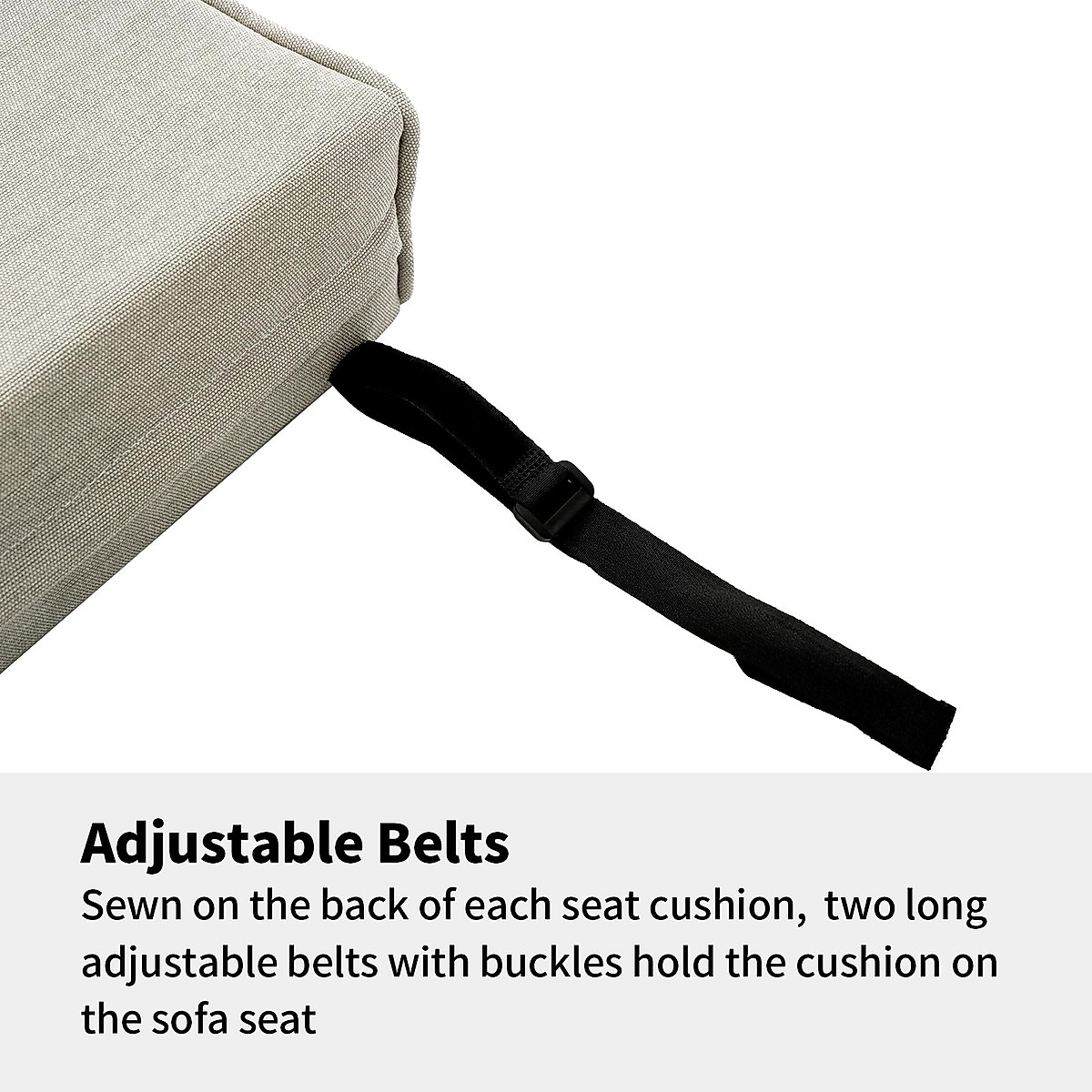 LebenLiebe Patio Furniture Sofa Cushion Set Outdoor Living Deep Seating Cushions Thick Foam Replacement Cushion,23.6x23.6 Inch,Beige