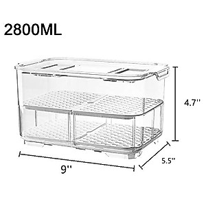 Stackable Refrigerator Organizer Food Storage Containers Produce Saver