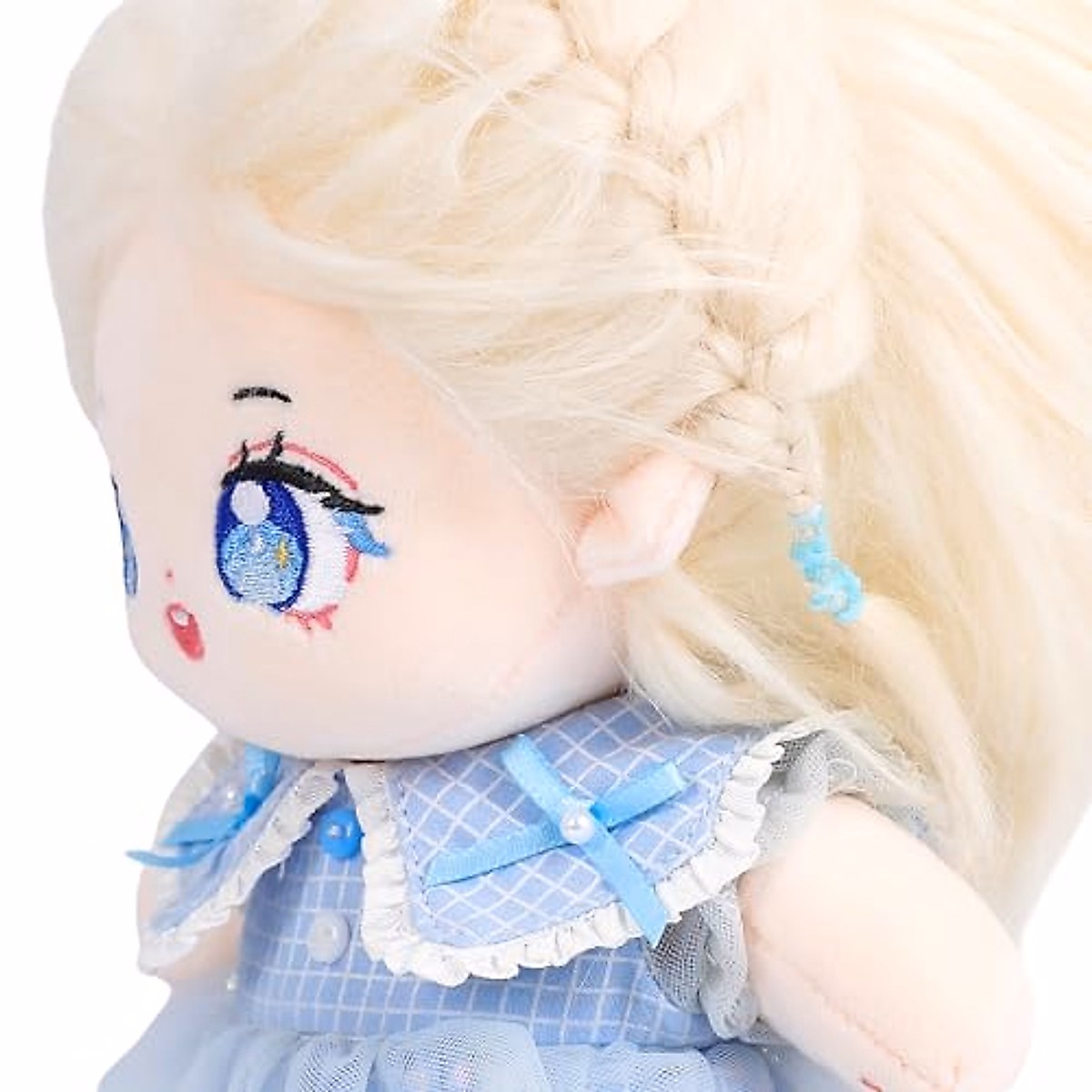 DONTNO 9 Inches Baby Doll Soft Plush Dolls Toy,Plush Pillow Stuffed Dolls Toy Birthday Gifts for Girls Kids(Blue)