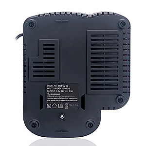 Biswaye 9.6V-18V-24V Battery Fast Charger BDFC240 Compatible with Black & Decker 18V 24V 14.4V 12V 9.6V Slide Battery HPB18-OPE HPB18 HPB14 HPB12 HPB96 244760-00 A1718 FS180BX FS18C