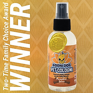 Bodhi Dog Natural Dog Cologne (Pumpkin Spice) - Premium Scented Deodorizing Pet Perfume with Conditioner for Dogs & Cats - Keeps Pets Fresh & Clean - Gentle and Safe Formula, Made in USA (4 Fl Oz)