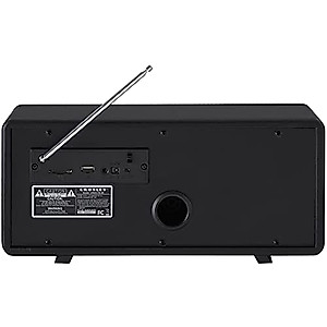 Crosley CR3037B-BK Harmony Modern Bluetooth FM Tabletop Radio, Black