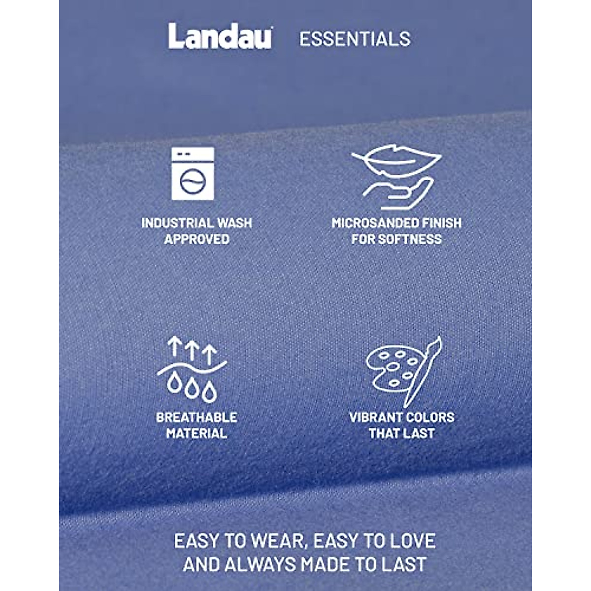 Landau Essentials Relaxed Fit 5-Pocket Snap-Front Scrub Jacket for Men 7551, Black, Medium