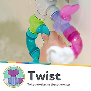 Nuby Wacky Waterworks Pipes Bath Toy with Interactive Features for Cognitive Development