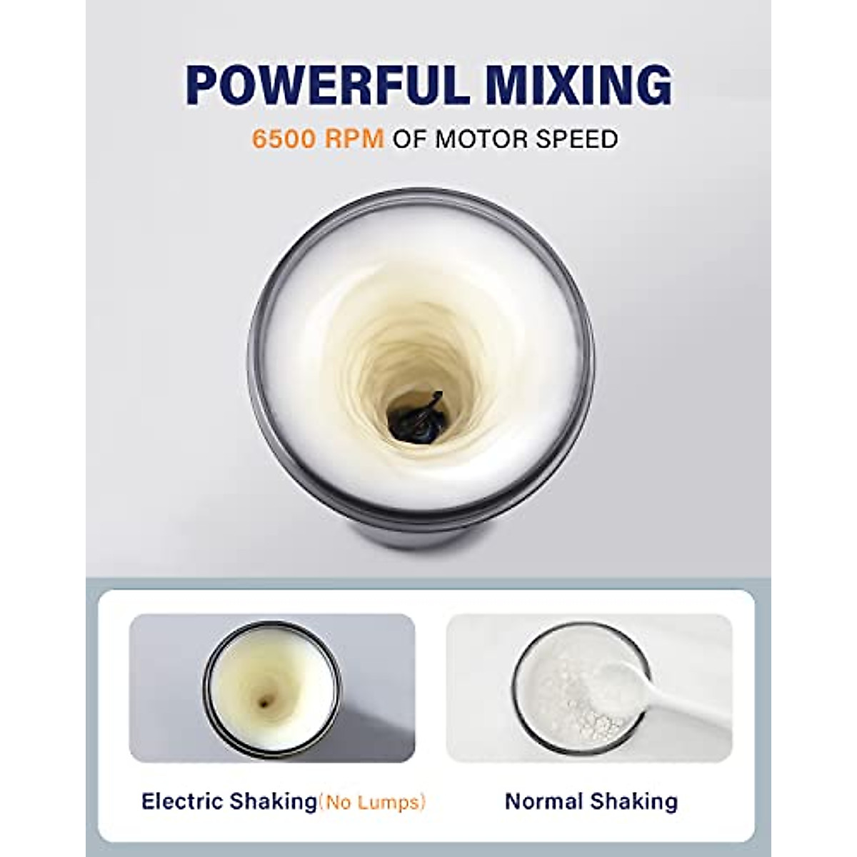 INSPI Blender Bottles, Electric Protein Shaker Bottle 28 oz Made with Tritan, USB Rechargeable Mixer Cup with BPA Free for Milk Coffee Shakes, Black