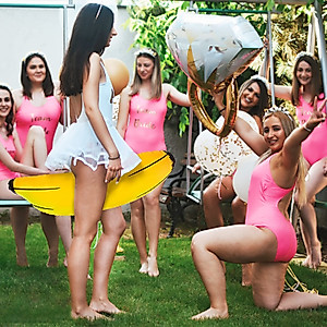 Jishi Inflatable Banana Ring Toss Game, Bachelorette Party Games for Naughty Funny Bridal Shower Engagement Decorations, Summer Water Fun, Pool Toys & Floats, Beach Activities for Adults Women Lesbian