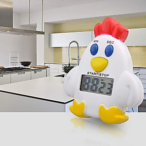 HELYZQ Kitchen Timer Cute Cartoon Chicken Electronic LCD Digital Countdown Kitchen Timer Cooking Baking Helper 100 Minutes Reminder