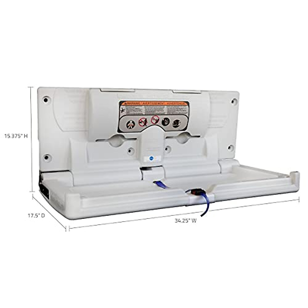 Karma Baby Wall Mounted Commercial Horizontal Diaper Changing Station - White