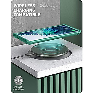 i-Blason Ares Series Designed for Samsung Galaxy S20 FE 5G Case (2020 Release), Dual Layer Rugged Clear Bumper Case with Built-in Screen Protector (MintGreen)