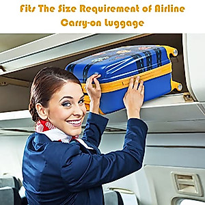 Goplus Kids Luggage Set, 12" & 18" Kids Carry On Luggage Set, Multi-directional Wheels Suitcase, Large Capacity Rolling Trolley Suitcase, Gift for Boys and Girls Toddlers Children Travel (Car)