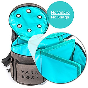 Yarn Boss Yarn Bag - Travel with Yarn & Knitting Supplies - Yarn Storage to Organize Multiple Projects and Keep Your Yarn Safe and Clean - Knitting and Crochet Supplies Yarn Holder