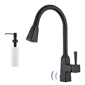 Fapully Touchless Kitchen Faucet with Pull Down Sprayer, with Soap Dispenser