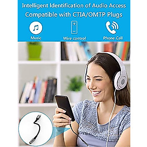 KINGTOP USB C to 3.5mm Audio Adapter, 384khz-32bit USB Type C to 3.5mm Female Stereo Headphone Jack Adapter Compatible with Samsung S20 FE S21 Note 20 Ultra, OnePlus 9, Pixel 5 XL, iPad Pro and More