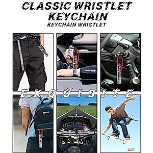 AllStyle By Patel Compatible Wristlet Strap for Key, Classic Hand Wrist Keychain Lanyard Key Chain Holder for Men and Women (1, Rubber - Black)