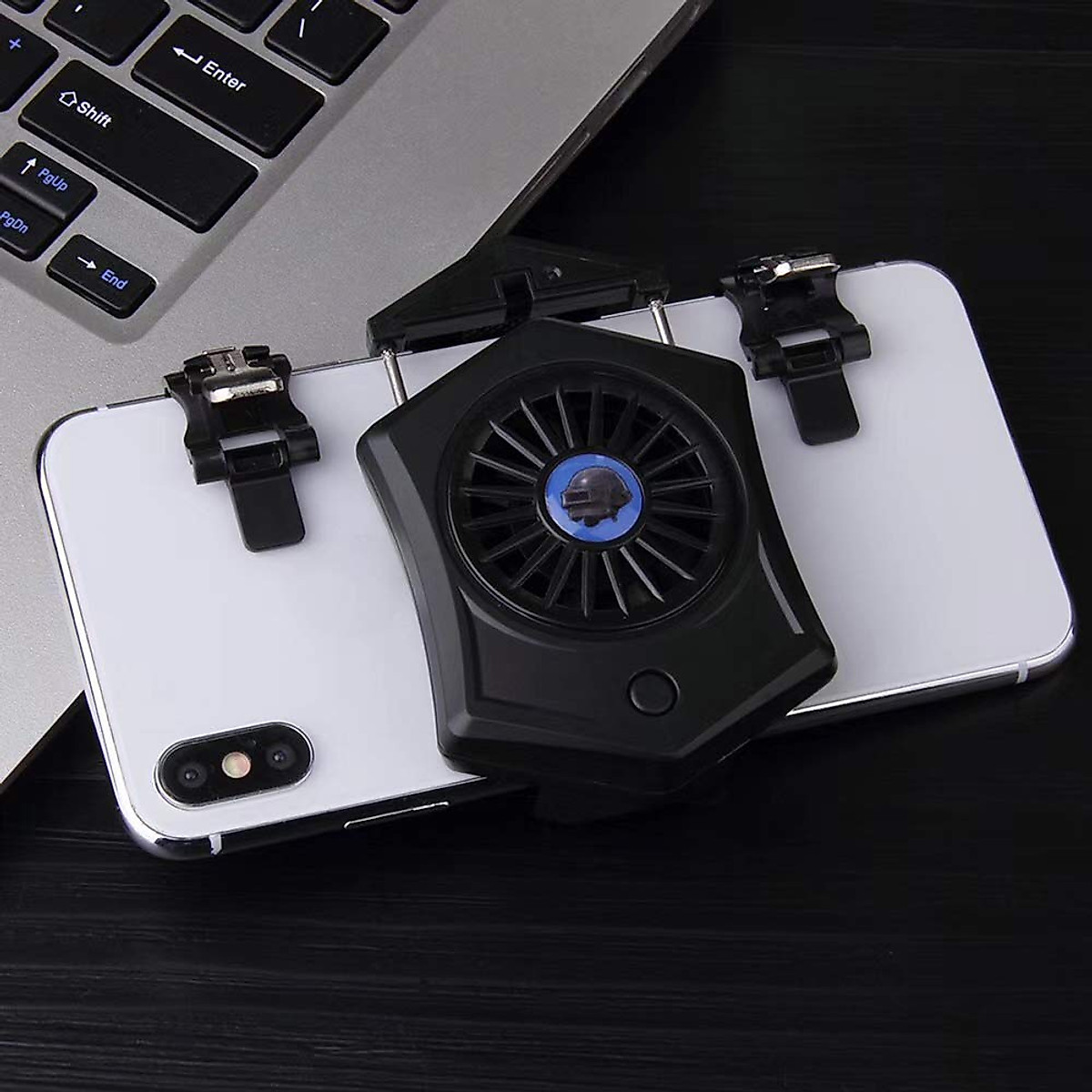 4000rpm Cooler For Phone Gaming, Rechargeable Mobile Phone Cooler Game Cooling Fan Radiator Tool White