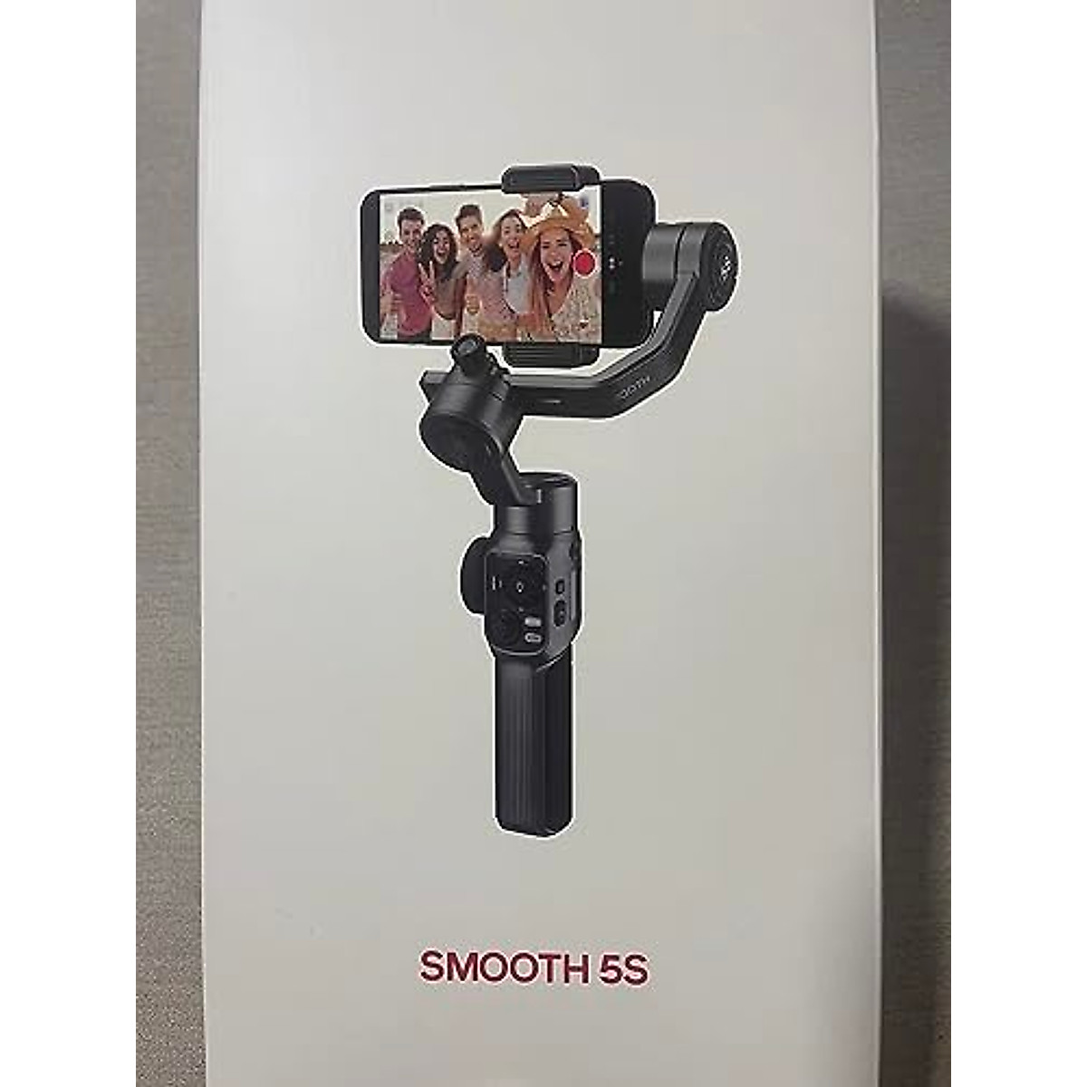 Zhiyun Smooth 5S Smartphone Gimbal Stabilizer 3-Axis with Built-in Fill Light for iPhone Android with Face Object Tracking for Vlog Video Live Stream INS YouTube (Smooth 5 Upgrade Version)-Gray