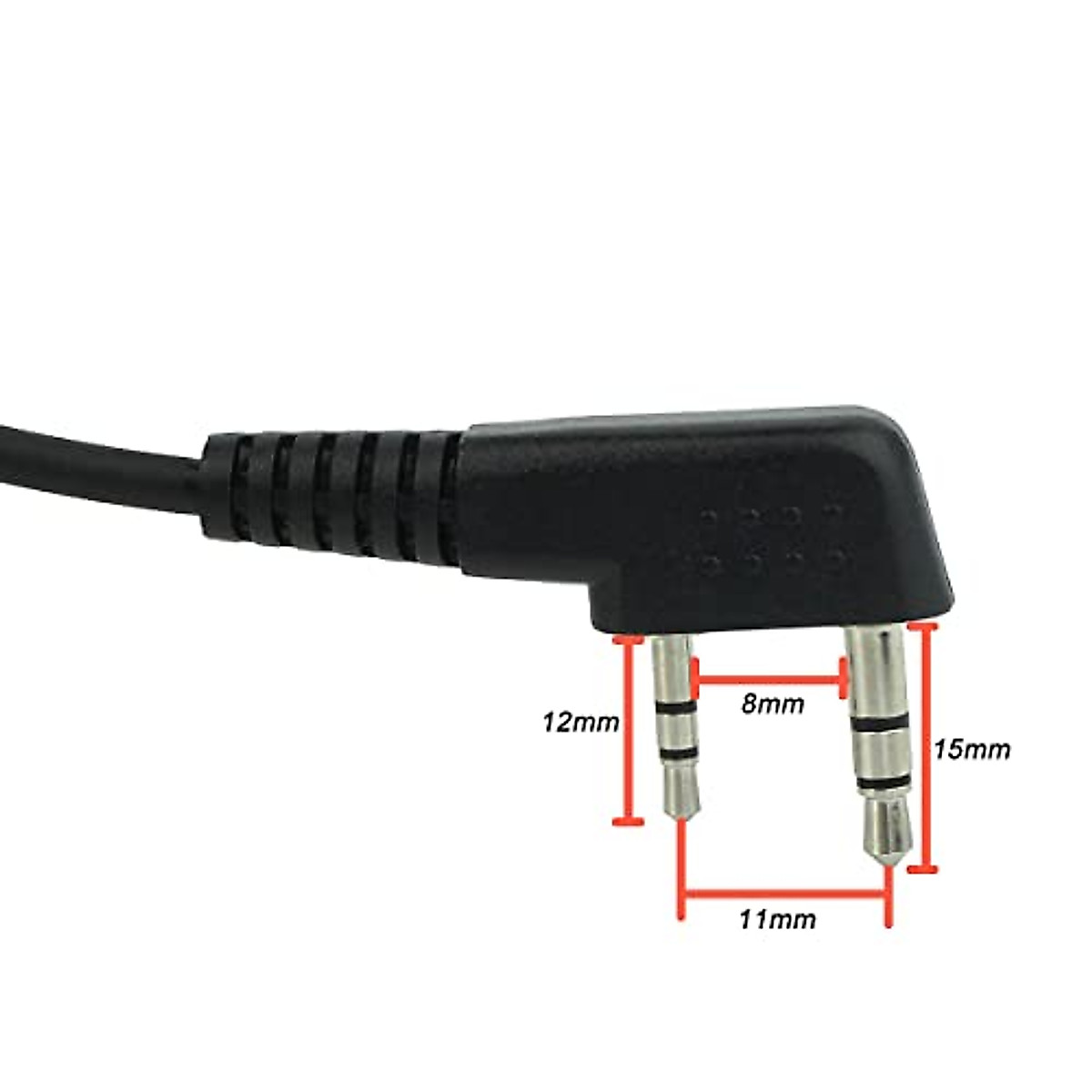 Retevis Walkie Talkie Earpiece with Mic G Shape 2 Pin Adjustable Volume Headset Compatible with Retevis H-777 RT22 RT21 Baofeng UV-5R 888S 2 Way Radio(10 Pack)