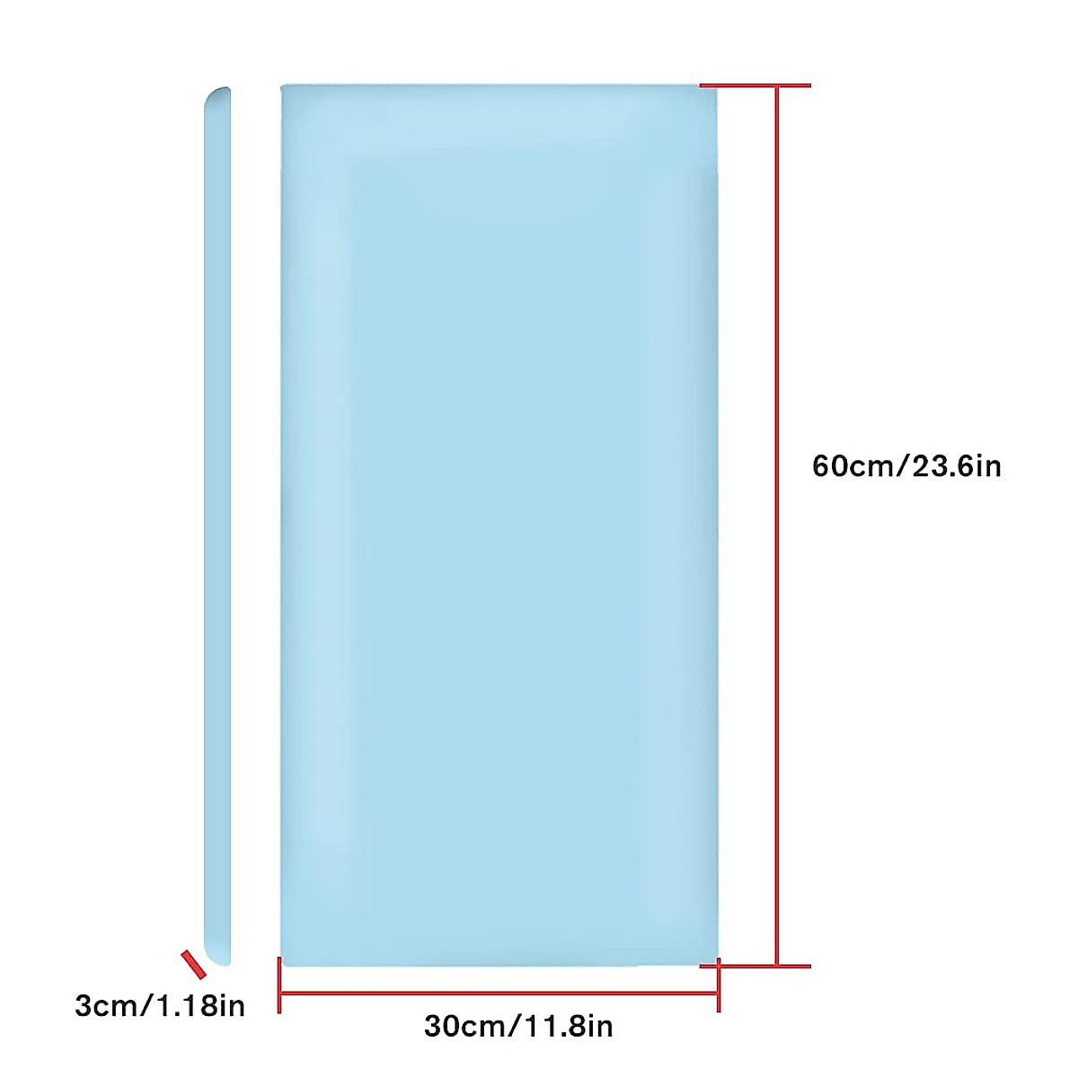 3D Anti-Collision Wall Padding for Kids, Removable Leather Cladded Décor Wall Bed Headboard for ​Tatami, Living Room, Bedroom, ​playroom, Baby Protector Wall Panels (White), 23.6 in x 11.8 in