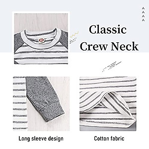 Baby Boy Clothes Stripe Long Sleeve T-Shirt Tops Sweatsuit Pants Sets Toddler Boy Fall Winter Outfits Sweater