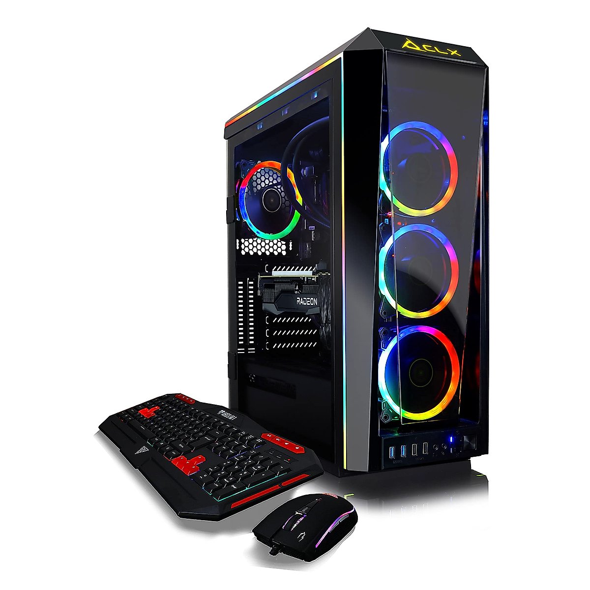 CLX Set VR-Ready Gaming Desktop - Liquid Cooled AMD Ryzen 9 5950X 3.4GHz 16-Core Processor, 64GB DDR4 Memory, Radeon RX 6900 XT 16GB GDDR6 Graphics, 1TB SSD, 6TB HDD, WiFi, Windows 11 Home 64-bit