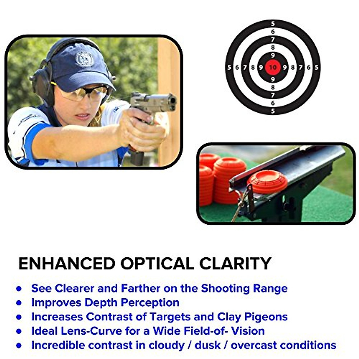 iLumen8 BEST Shooting Glasses UV Blacklight Yellow Vision Safety Eye protection