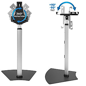 Mount-It! Anti-Theft Universal Tablet Floor Stand Kiosk – Height Adjustable Tablet Kiosk Floor Stand - Locking Tablet Mount Stand for iPad, Galaxy, Surface Go & Other 7.9"- 10.9" Tablets