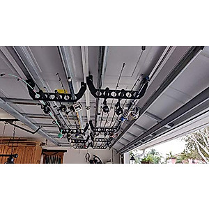 Cobra Storage Garage Door Fishing Rod Holder Rack - 21" (21 inch (4 panel garage doors))