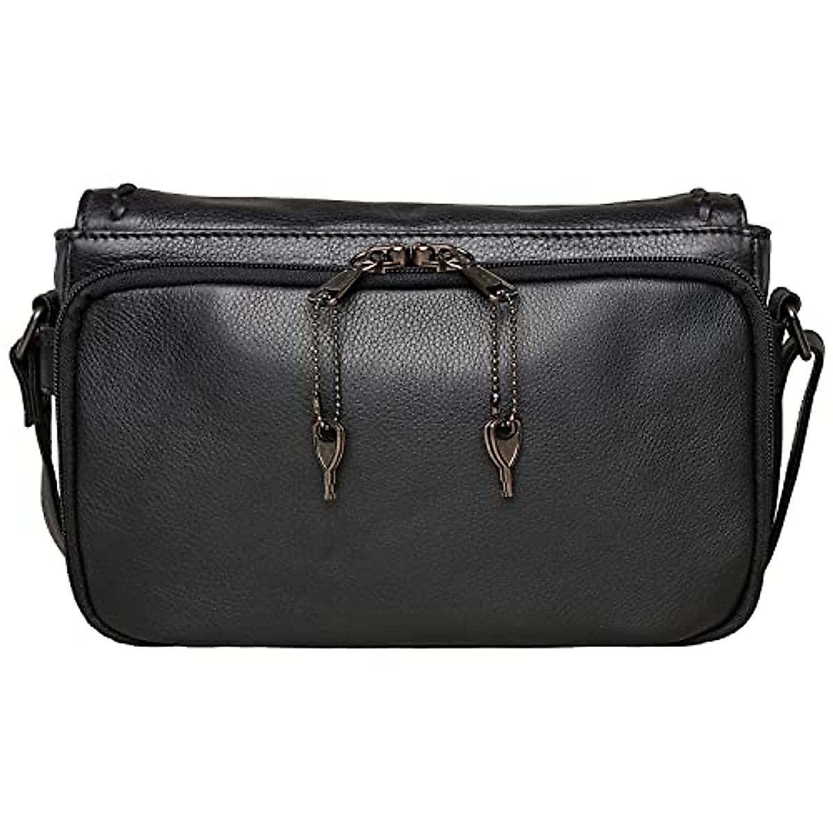 Lady Conceal Concealed Carry Parker Leather Crossbody - Handgun Carry Bag with Holster, RFID Blocking & Locking YKK Zippers